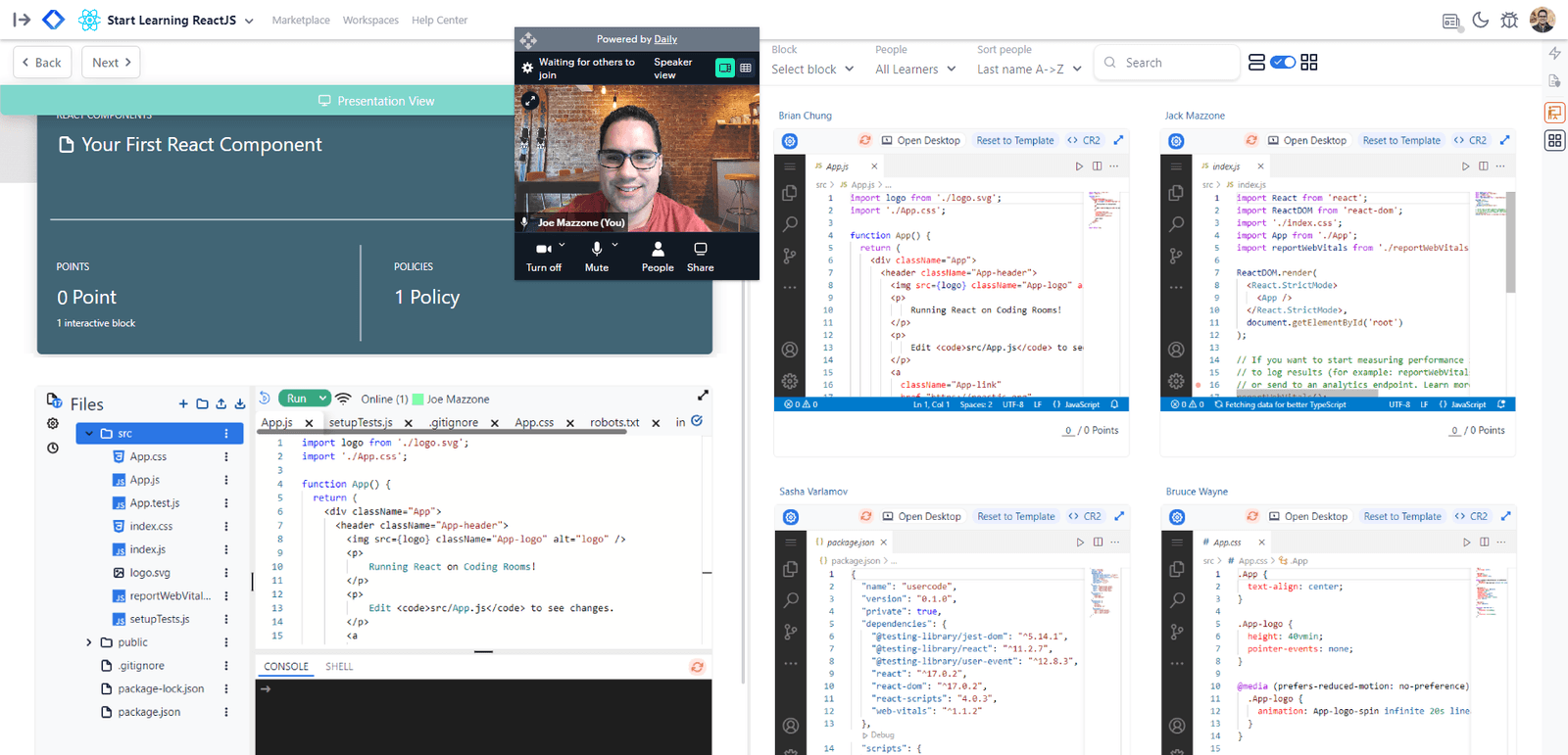 Developer Training with Coding Rooms